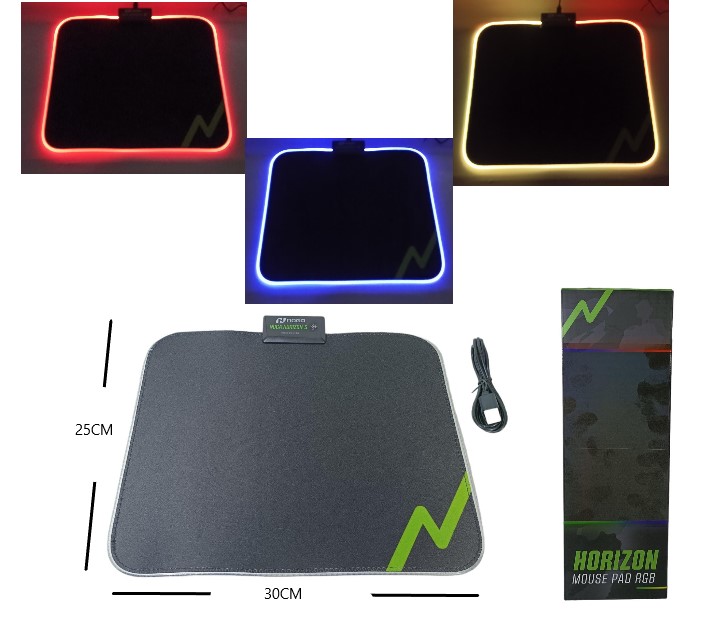 PAD MOUSE GAMER LED RGB HORIZON NOGA - oncealpormayor