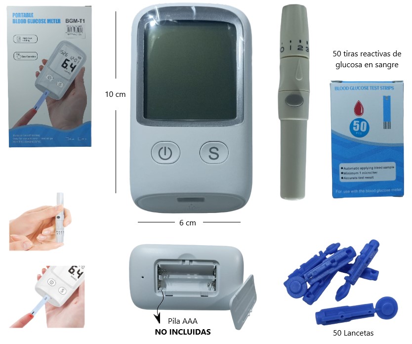 MEDIDOR DE GLUCOSA PORTATIL - oncealpormayor